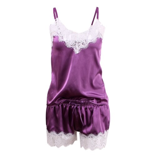 Women's Lace Trim Sleepwear Set » Pandora's Clozet